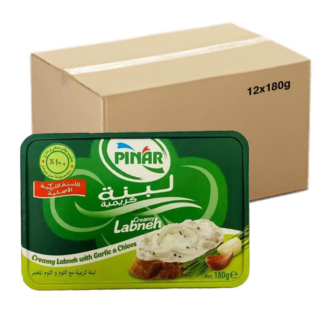 Pinar Labneh with Garlic and Chives - Bulk Supplier UAE