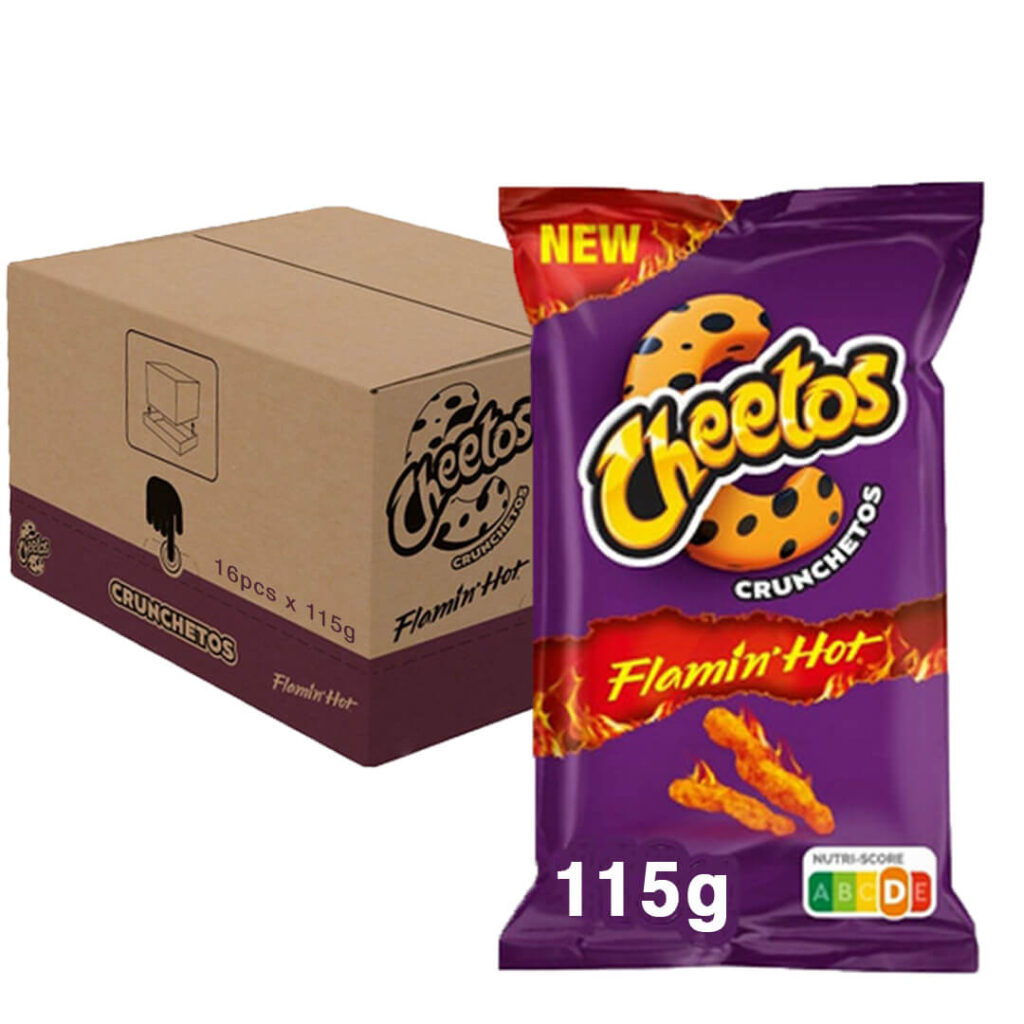 Cheetos Crunchy Flaming Hot 115g - Premium Cheetos Chips UAE