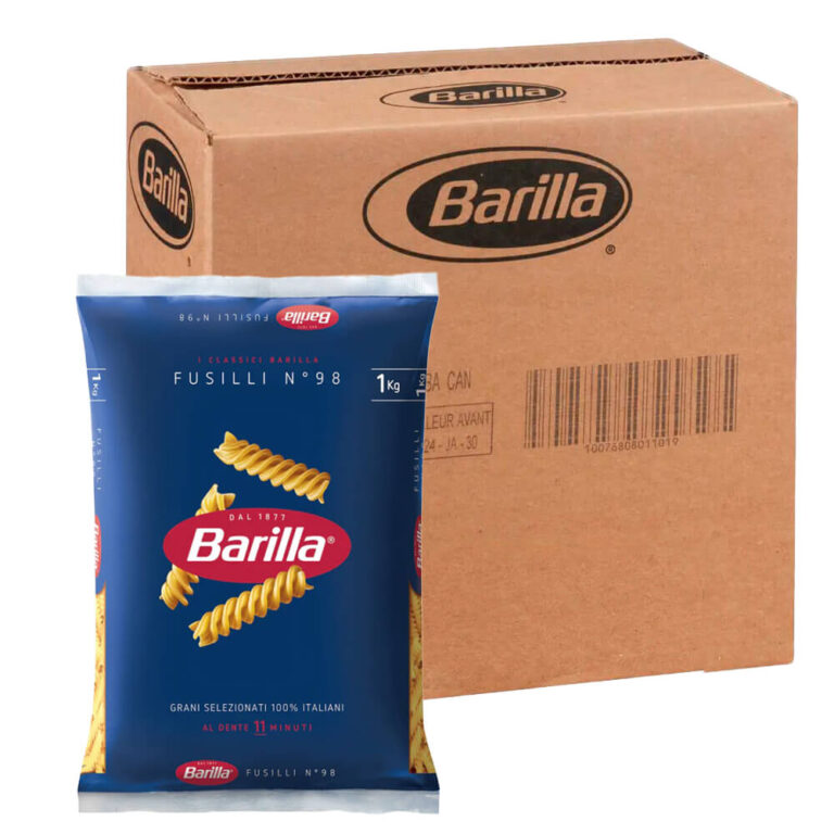 Barilla Fusilli Pasta 18x1kg - Pasta Wholesaler