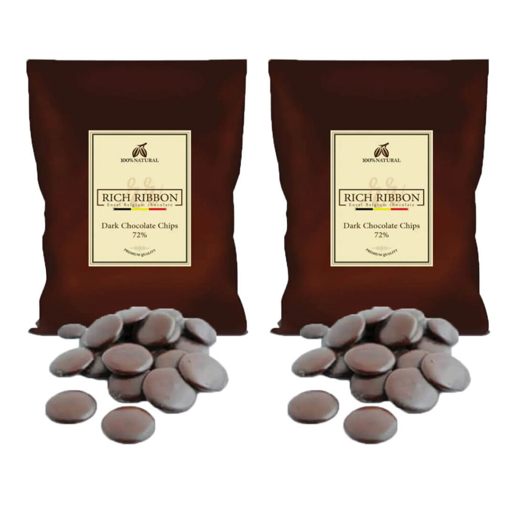 Rich Ribbon Dark Chocolate Chips 72% - Order Now