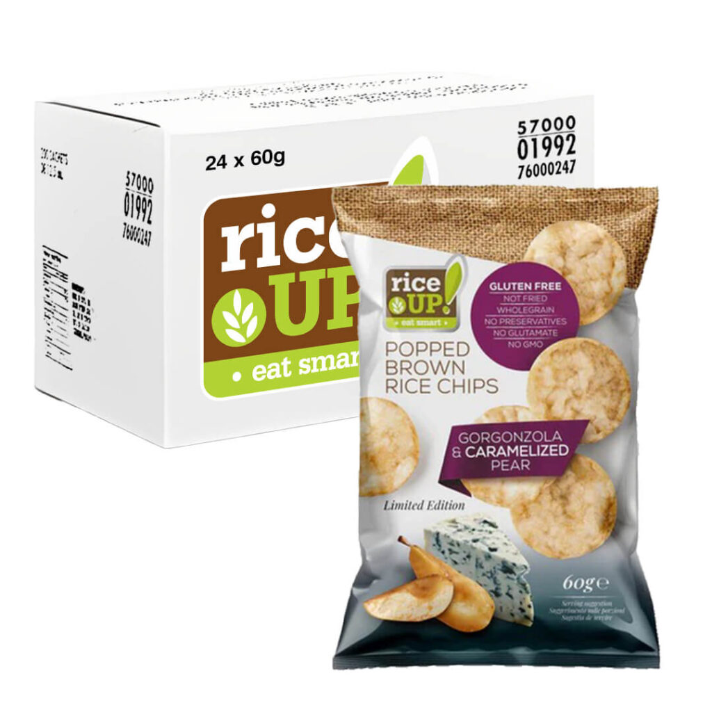 Rice Up Wholegrain Rice Chips - Gorgonzola Caramelized Pear