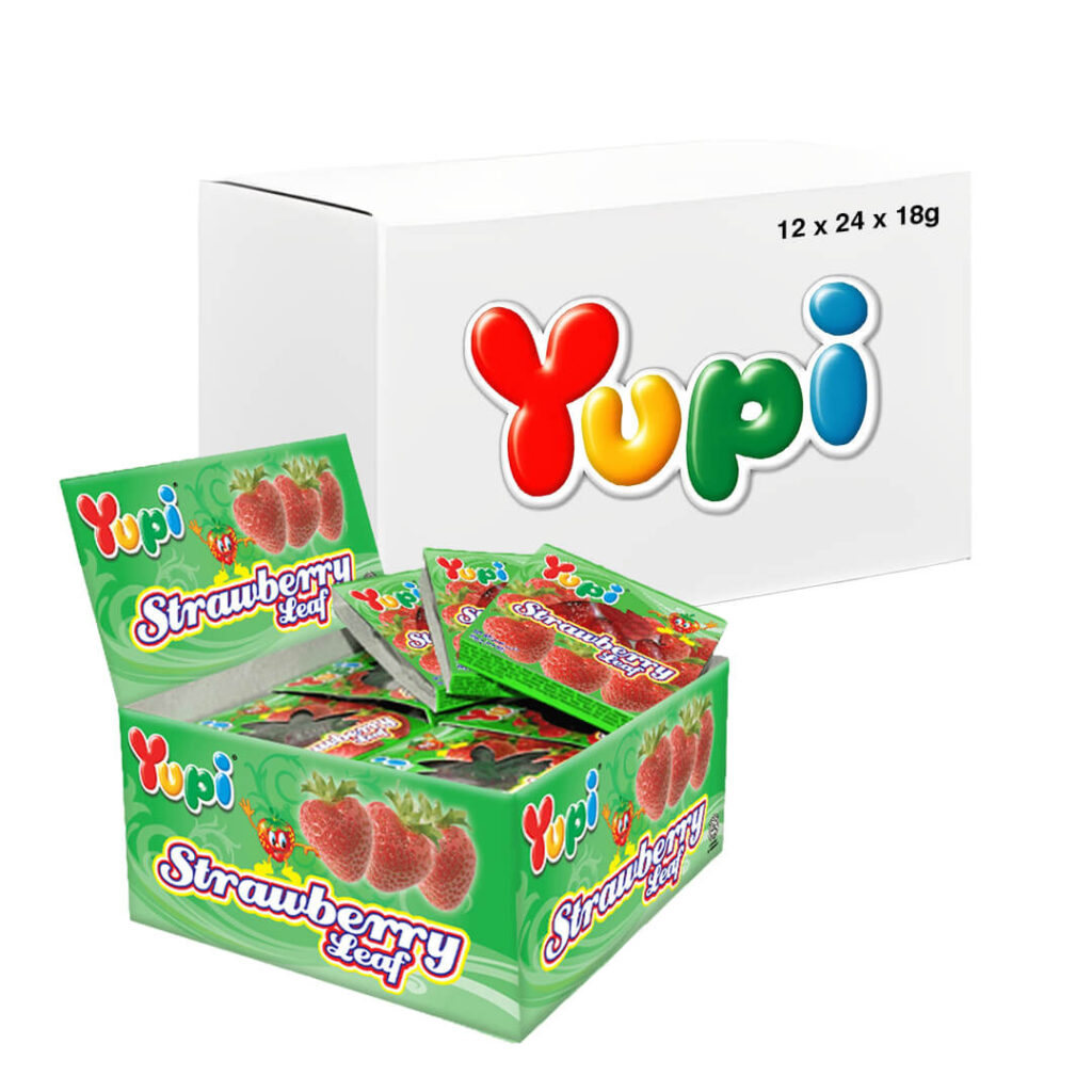 Yupi Strawberry Leaf 18g - Snacks Wholesaler