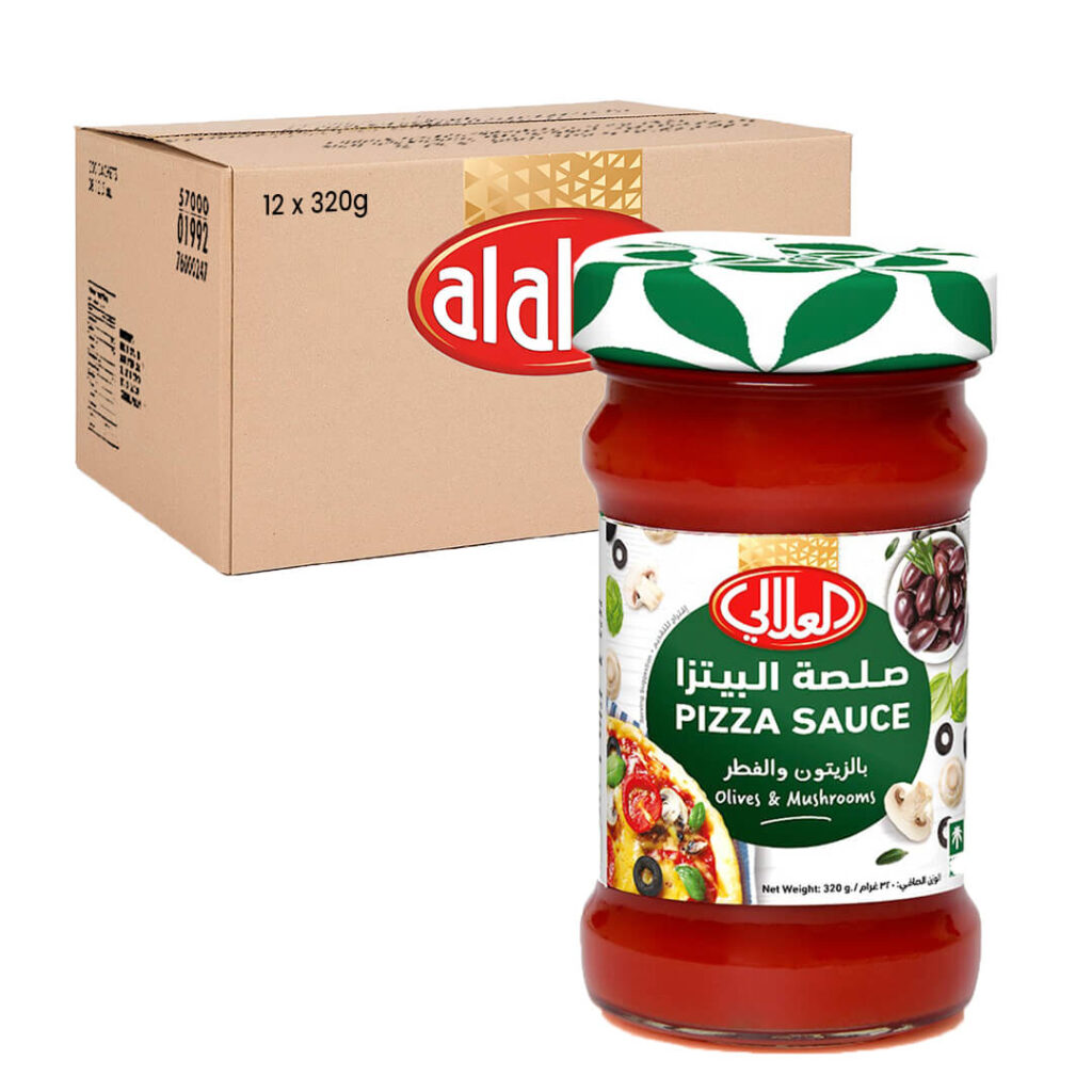 Al Alali Olive and Mushroom Pizza Sauce 12x320g - Martoo